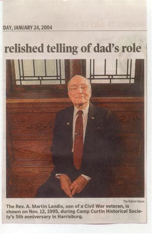 “Real Son”- Martin Landis – General John F. Hartranft Camp 15